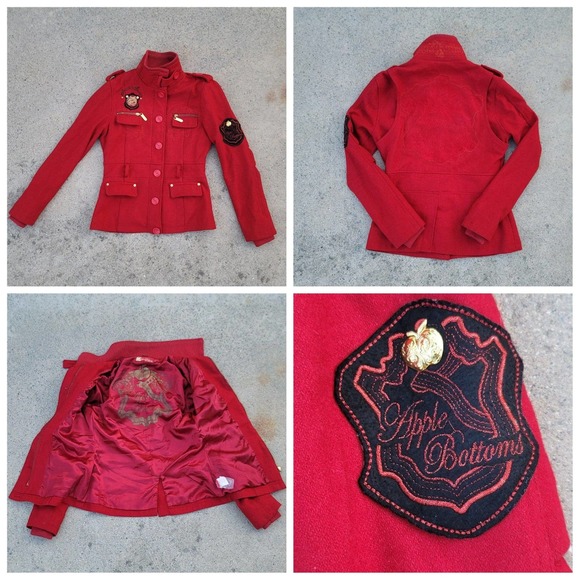 Apple Bottoms | Jackets & Coats | Vtg Apple Bottoms Wool Blend Peacoat ...